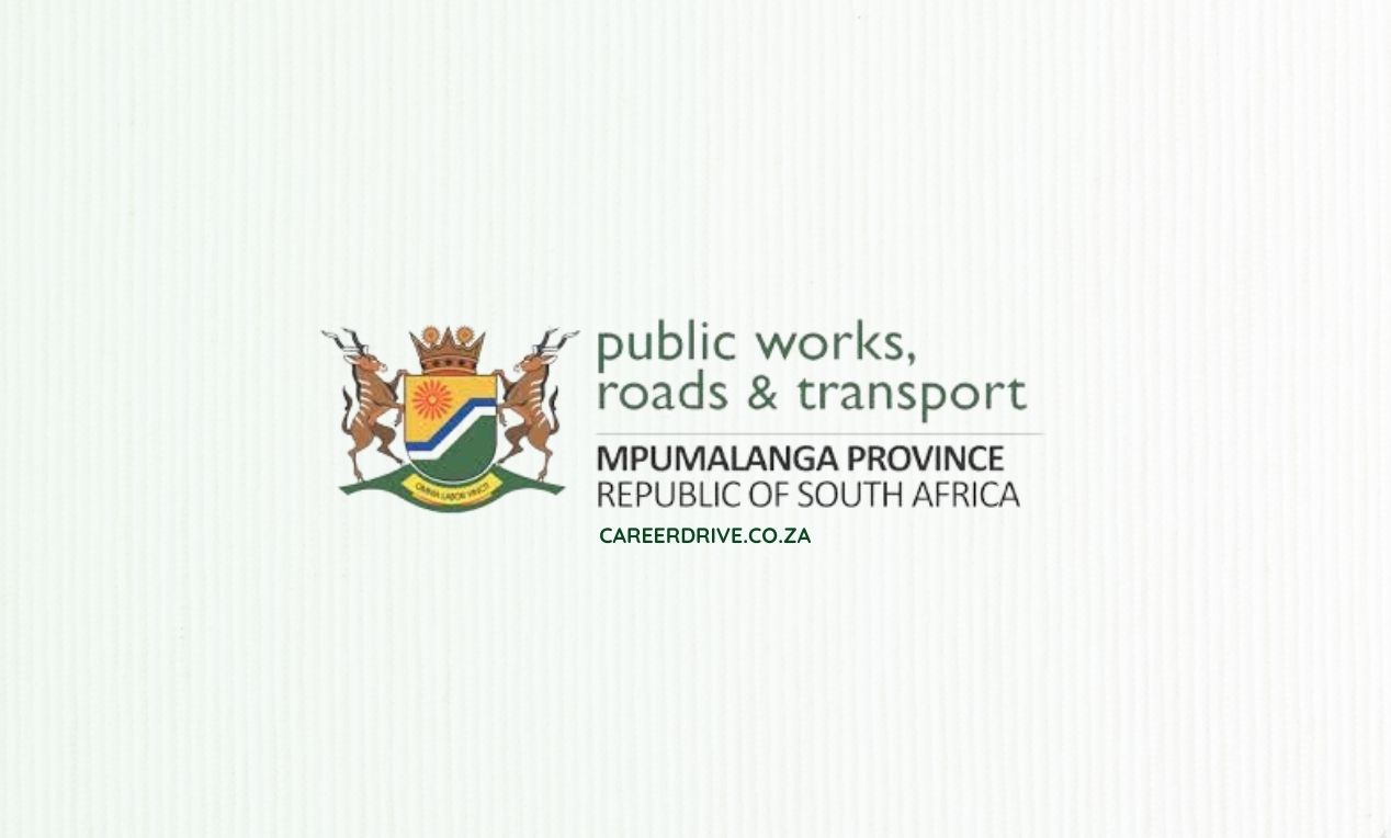 Mpumalanga Department of Public Works, Roads and Transport Internship ...